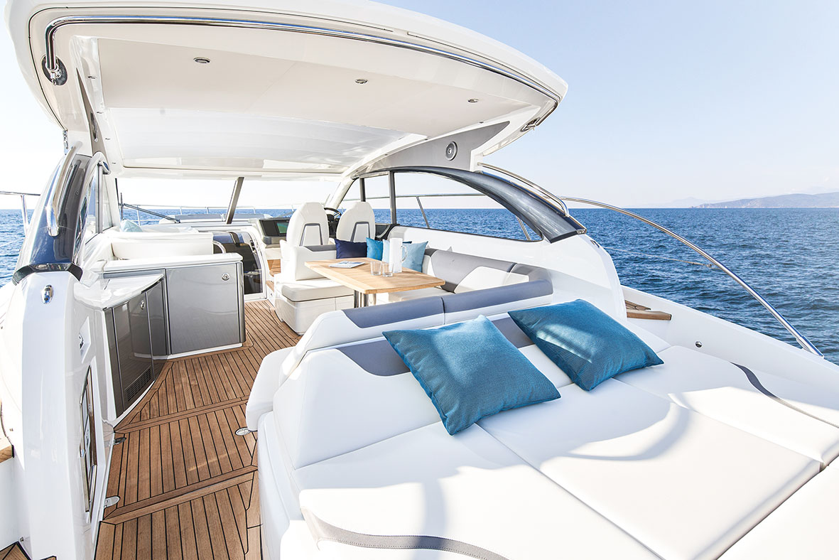 Princess V50, gliding over the water