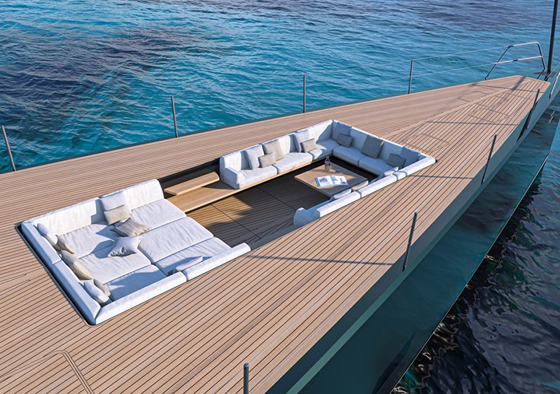 wallywind150_forward deck cockpit - tender garage - Barche Magazine ISP